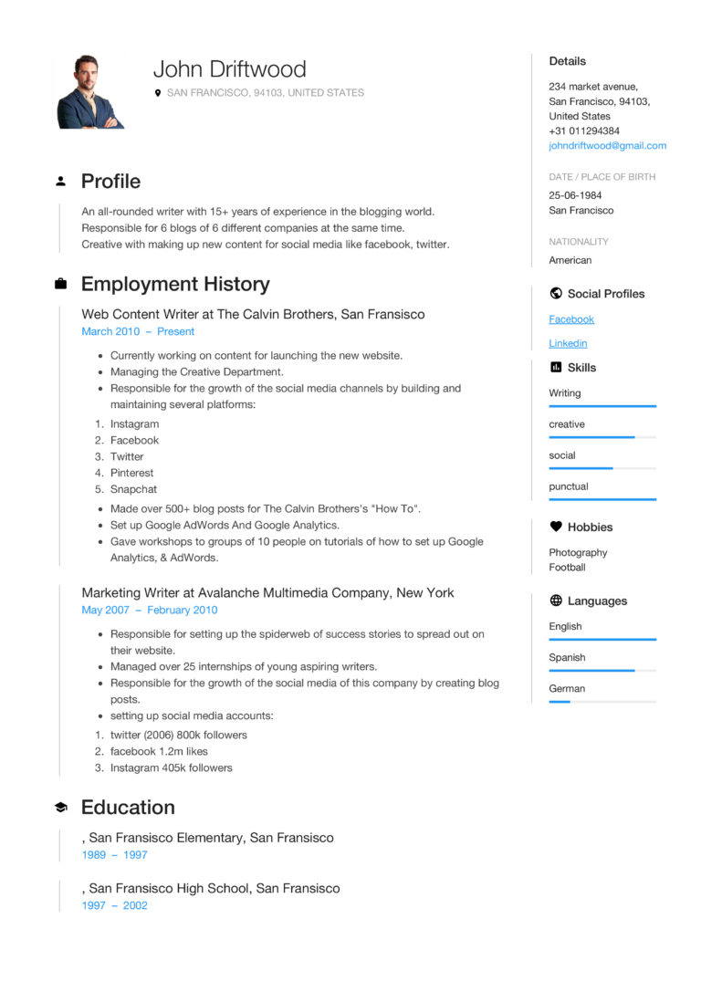 Gratis Engels CV Voorbeelden en Tips - Engels CV maken